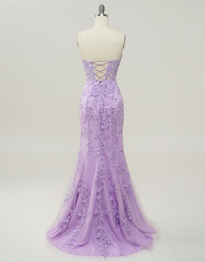 Dressself Women Sky Blue Prom Dress Mermaid Sweetheart Evening Dress ...