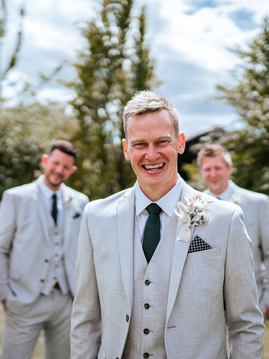 Dressself Women Grey Groomsmen Suits Notched Lapel Single Breasted ...